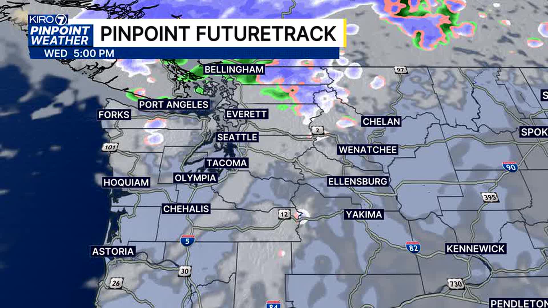 Forecast for Monday noon Dec 22
