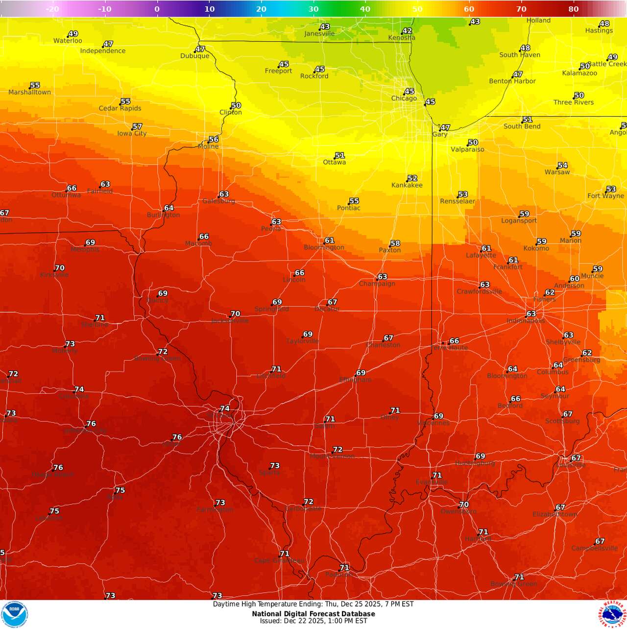 Illinois could see record warmth for Christmas this week
