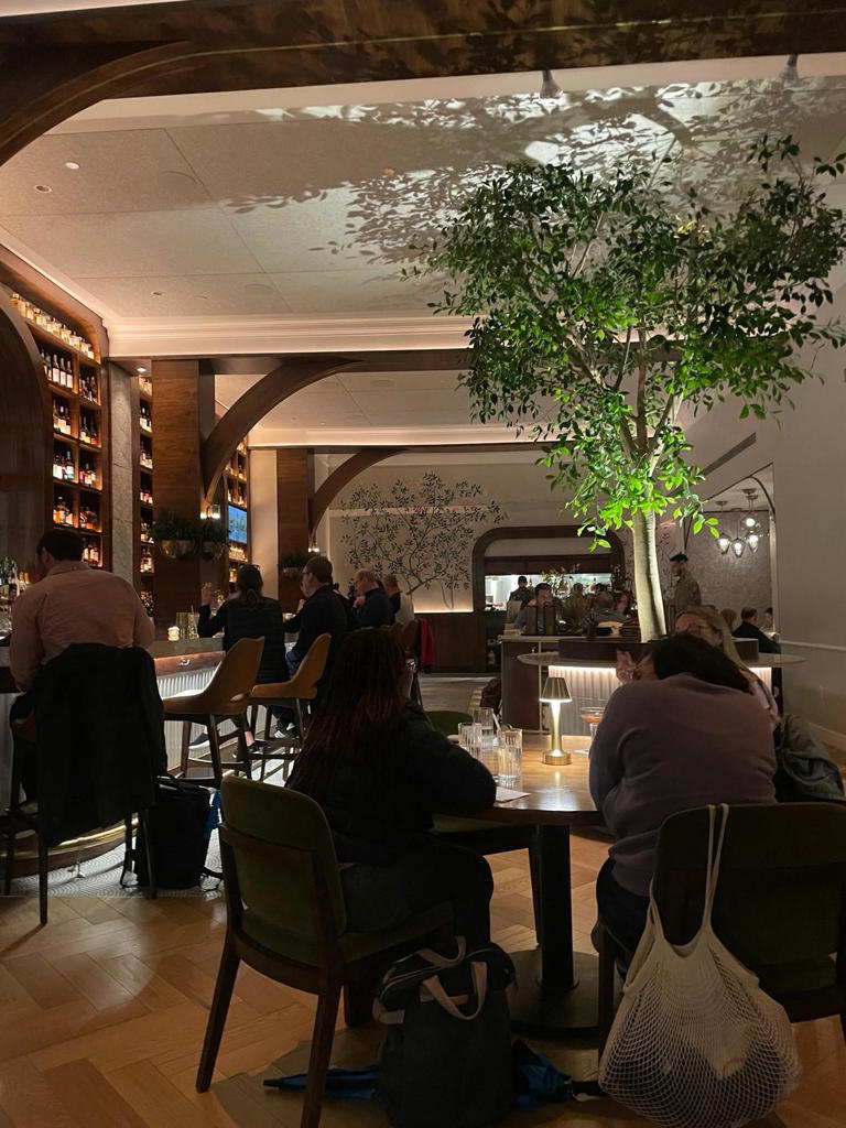 This hotel restaurant has dramatic roast oysters and a great rack of lamb