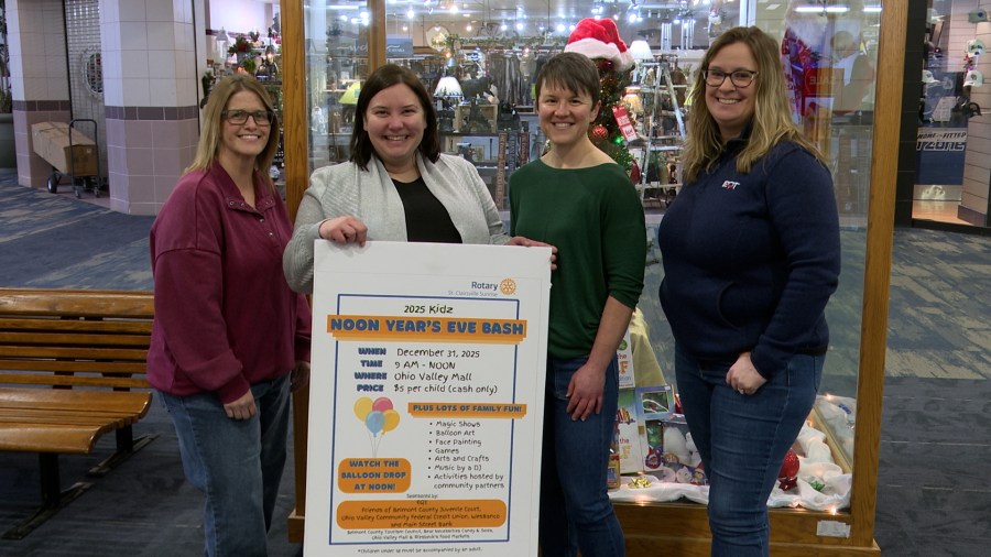 Early countdown is set for Noon Year’s Eve bash at Ohio Valley Mall