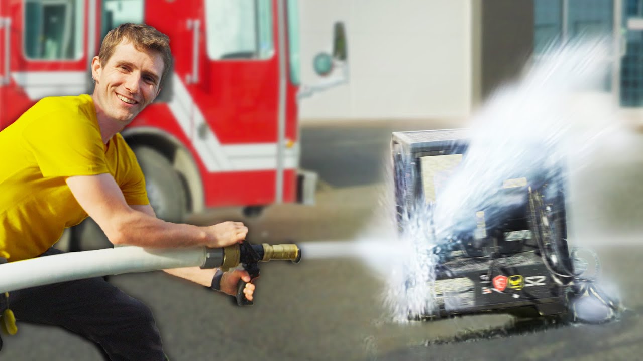 Cooling a PC with a fire truck... literally