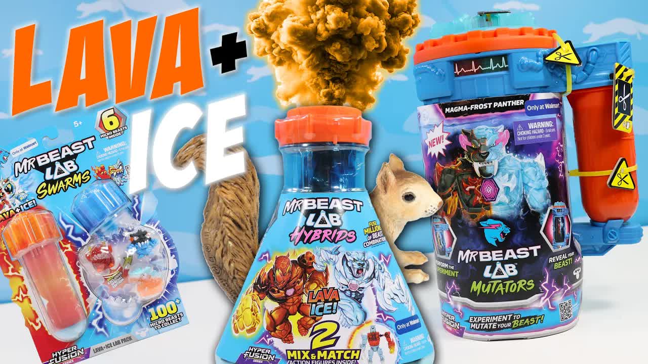 Mr Beast Lab SWARMS Lava and Ice Hybrids Mutators Walmart Exclusive Toy ...