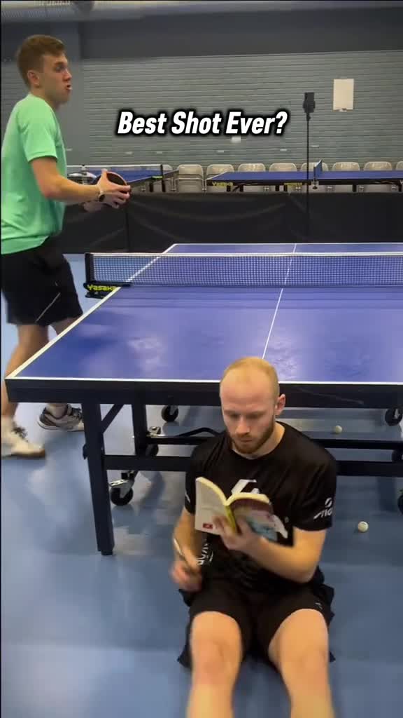 You won’t believe this insane table tennis trick shot!