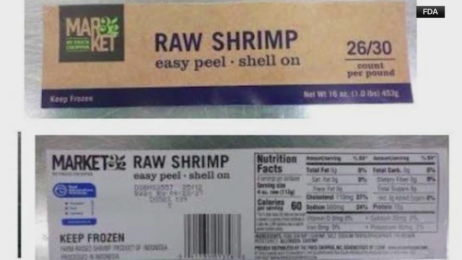 Frozen shrimp sold in several states recalled over possible radioactive ...