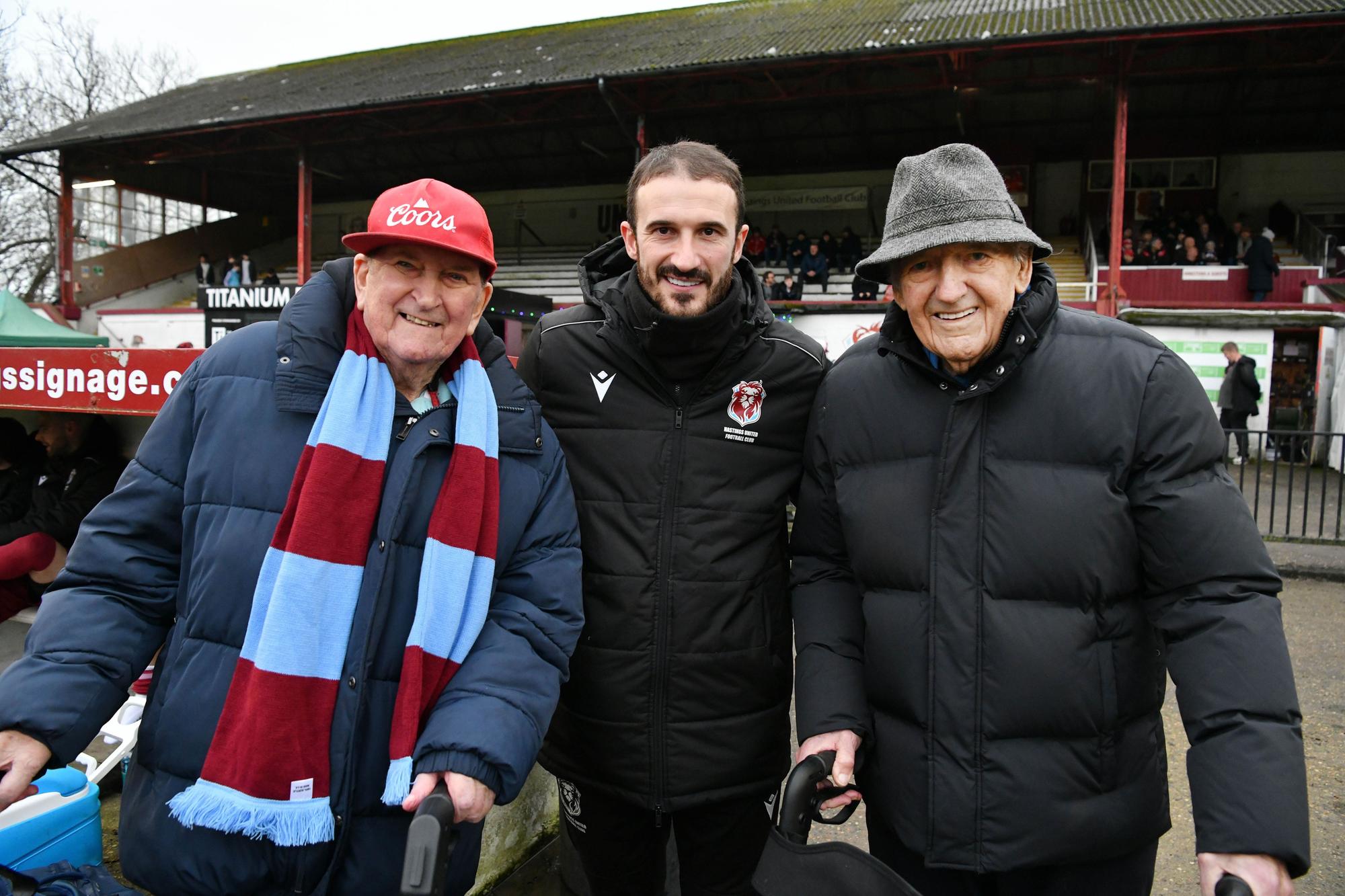 Harry, 93, debuts as mascot at beloved Hastings United