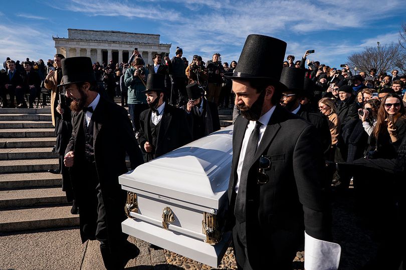 Mourners gather for penny funeral after Trump discontinued 232-year-old ...