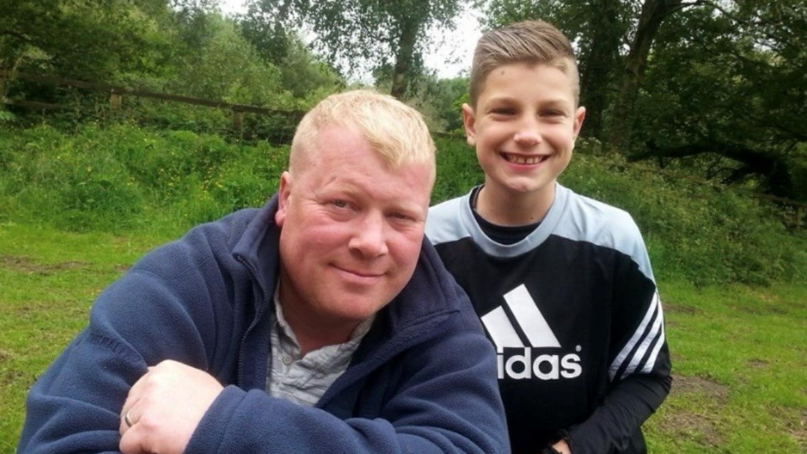 Rhys Bennett urges people not to struggle in silence after father’s suicide