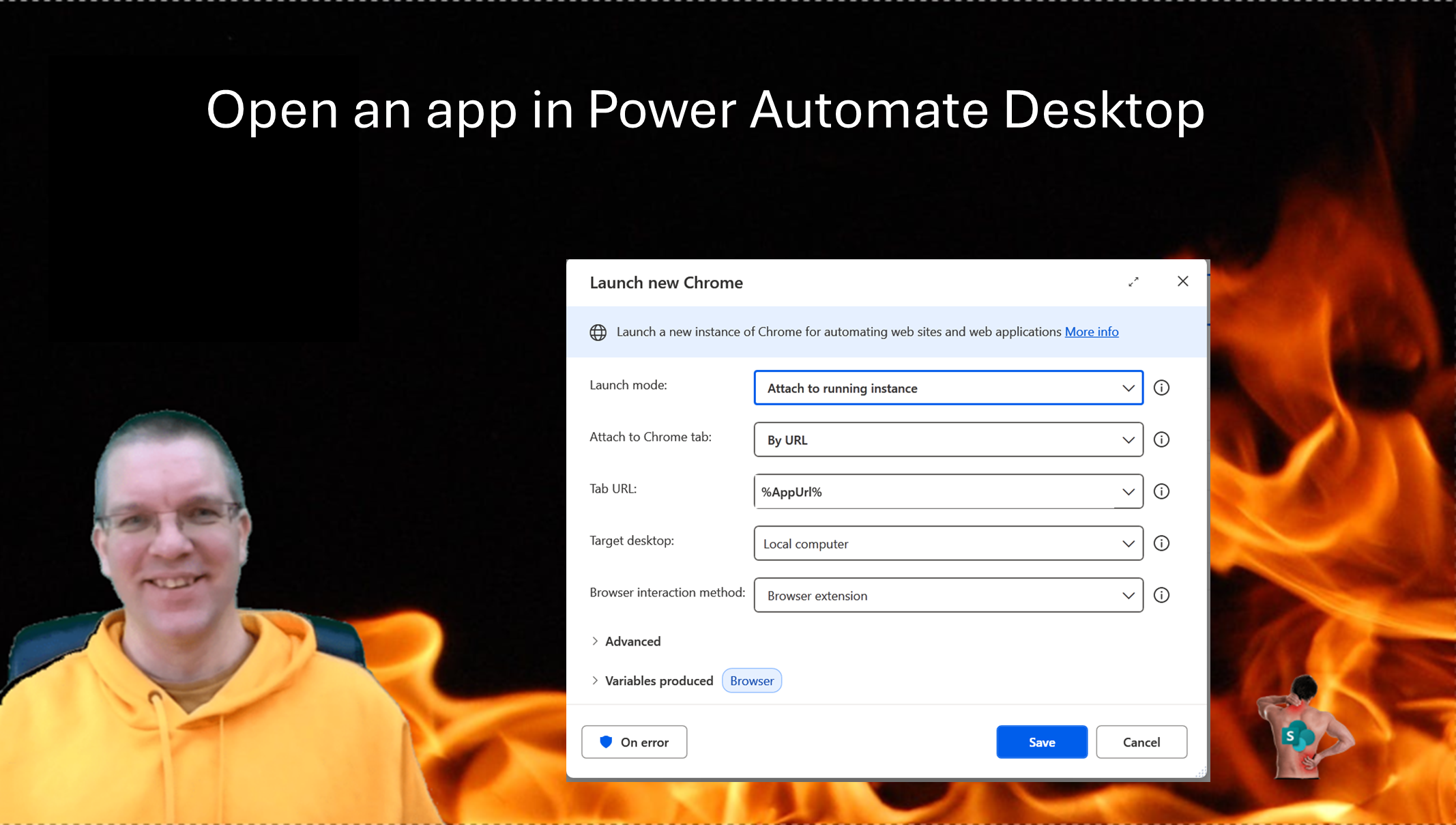 Open an app in Power Automate Desktop