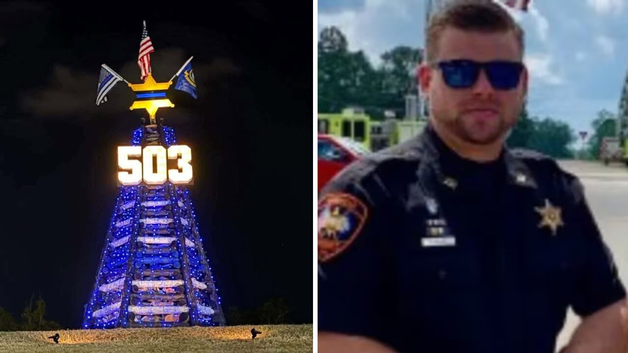 Christmas bonfire on the levee honors fallen Iberville deputy Charles Riley