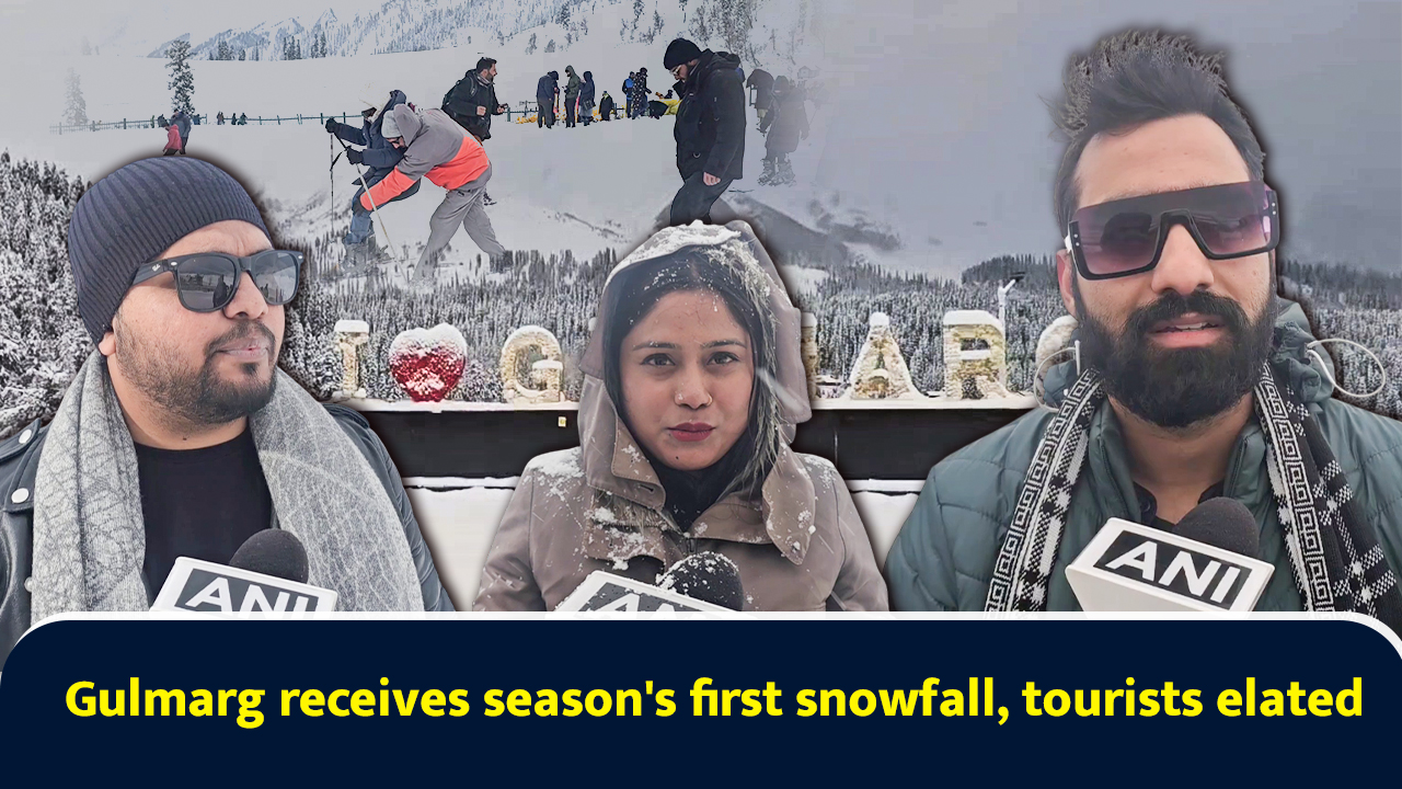 Gulmarg receives season's first snowfall, tourists elated