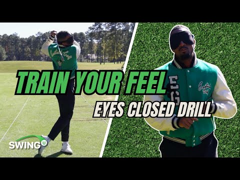 Eyes-closed offseason golf drill to build feel