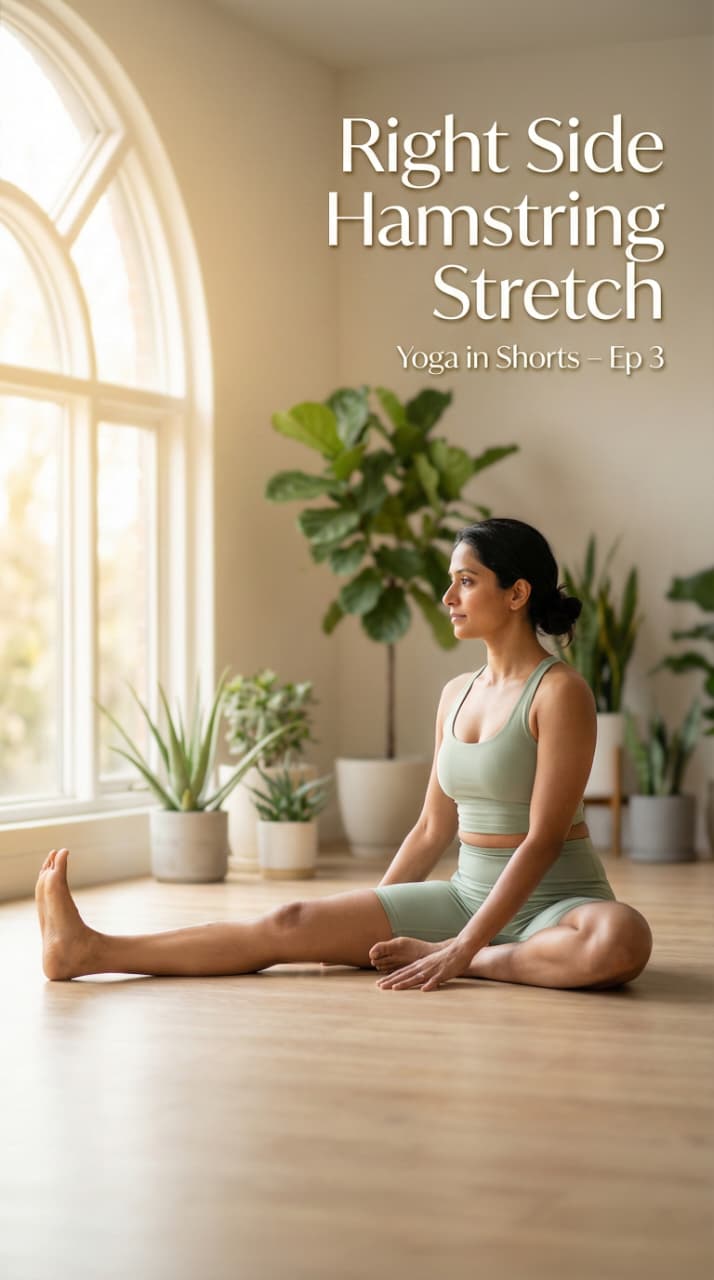 Yoga in shorts episode 3 - right sided hamstring stretch
