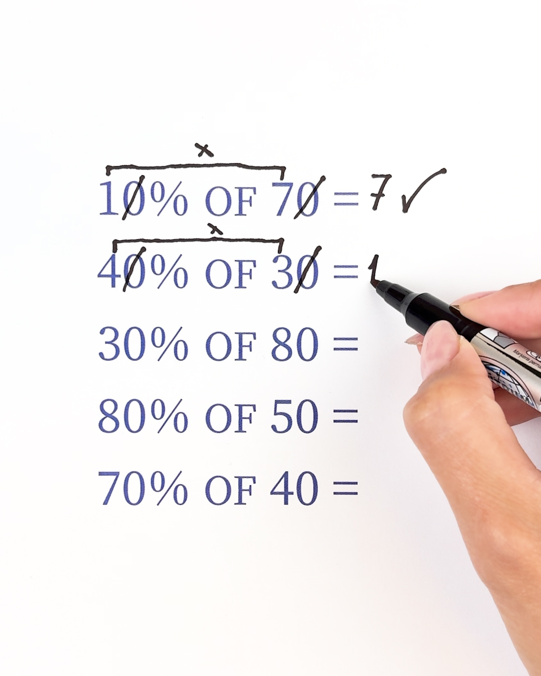 The secret behind calculating percentages fast
