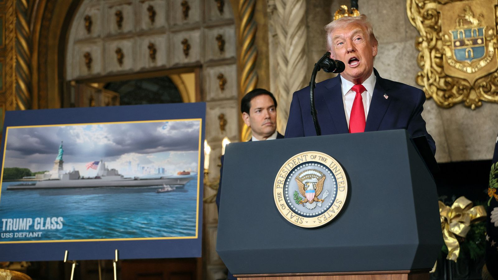 Trump unveils plan for 'Trump Class' battleships - set to be 'largest ...
