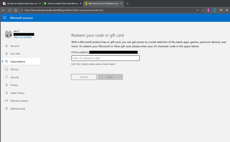 How to redeem Xbox and Microsoft Store codes and gift cards