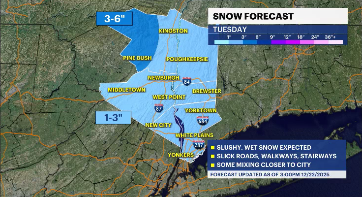 Storm watch: Snow and a wintry mix expected to disrupt travel Tuesday