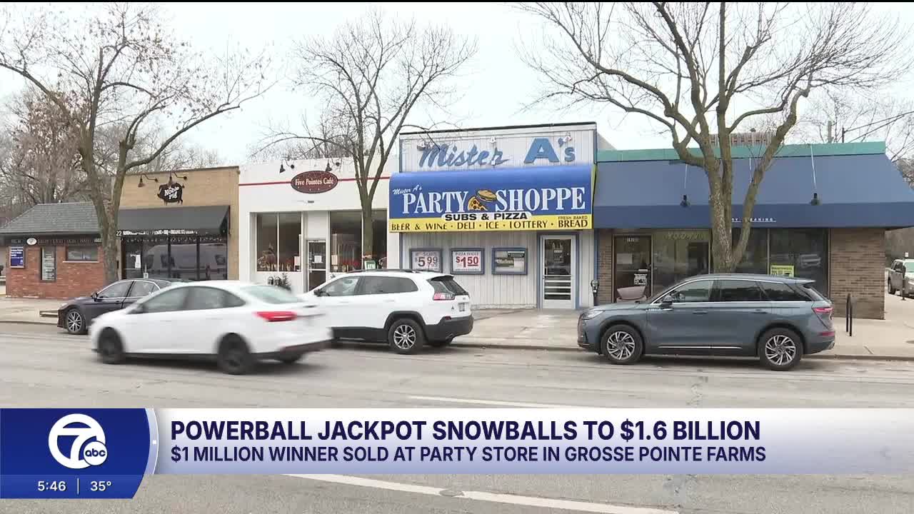 Million-dollar Powerball ticket sold at Grosse Pointe Farms party store