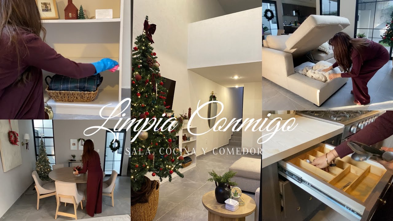 Cómo lograr sala, comedor y cocina impecables para Navidad