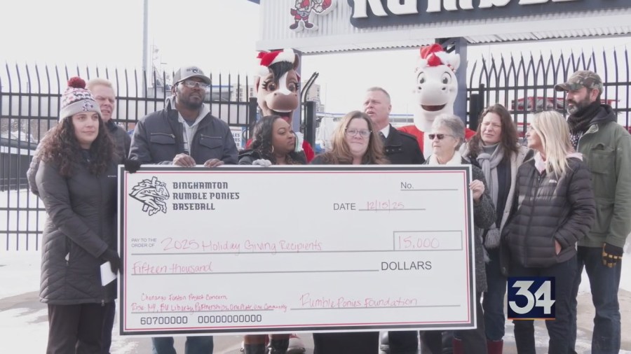 Rumble Ponies donate $15,000 to local organizations