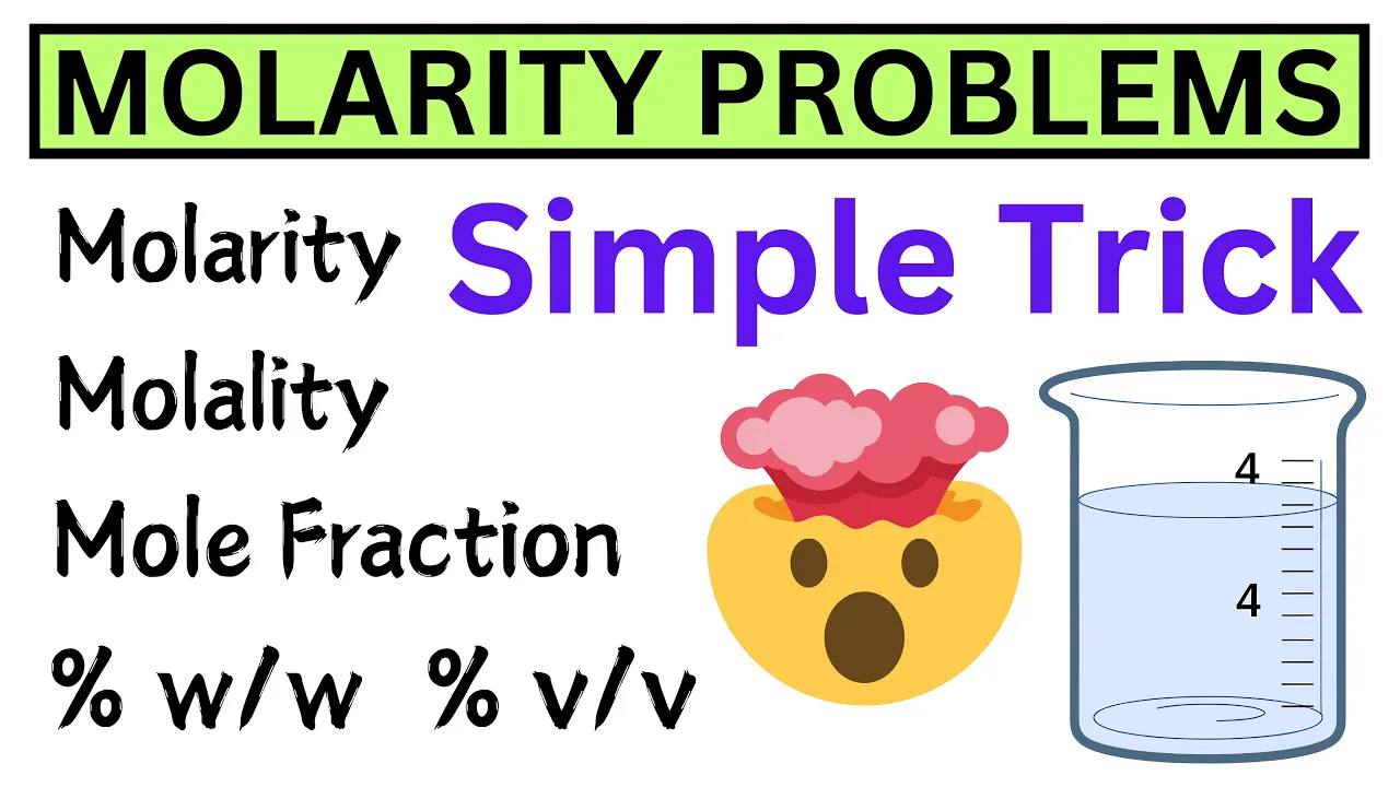 Molarity, molality, mole fraction, and percentage concentrations ...