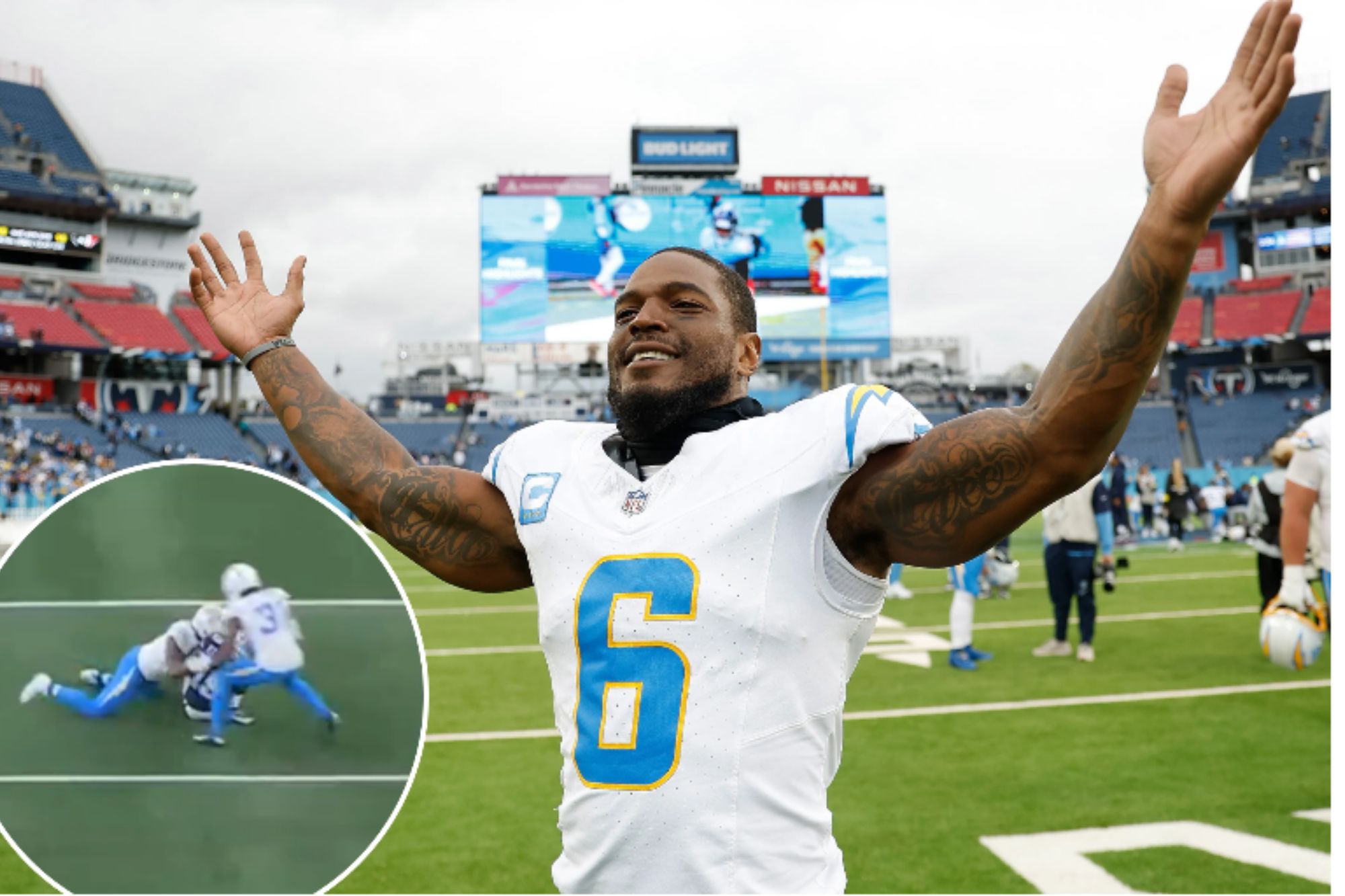 Chargers’ Denzel Perryman suspended two games for hit on Cowboys receiver