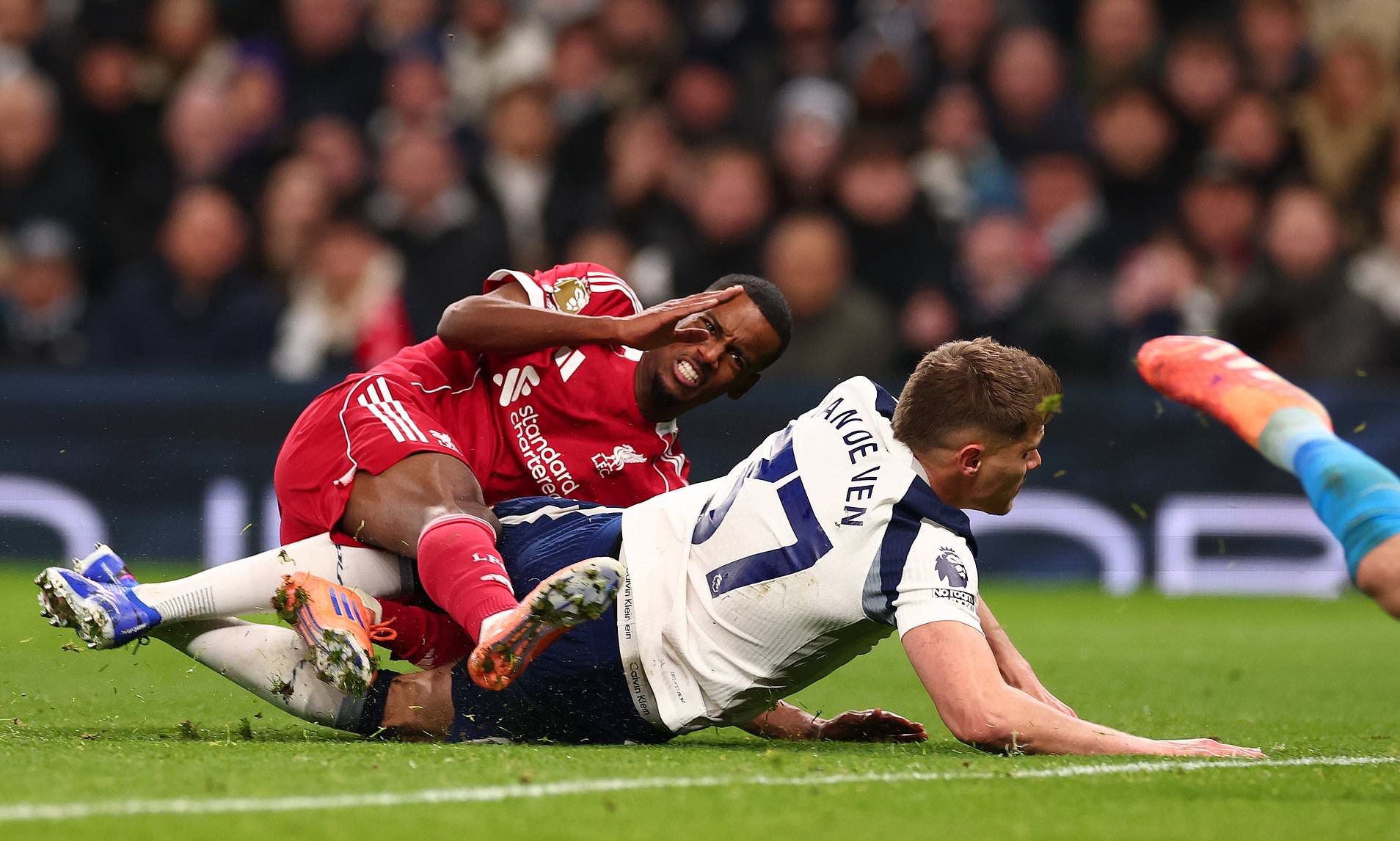 Isak must wonder whether he will ever catch a break as Van de Ven's ...