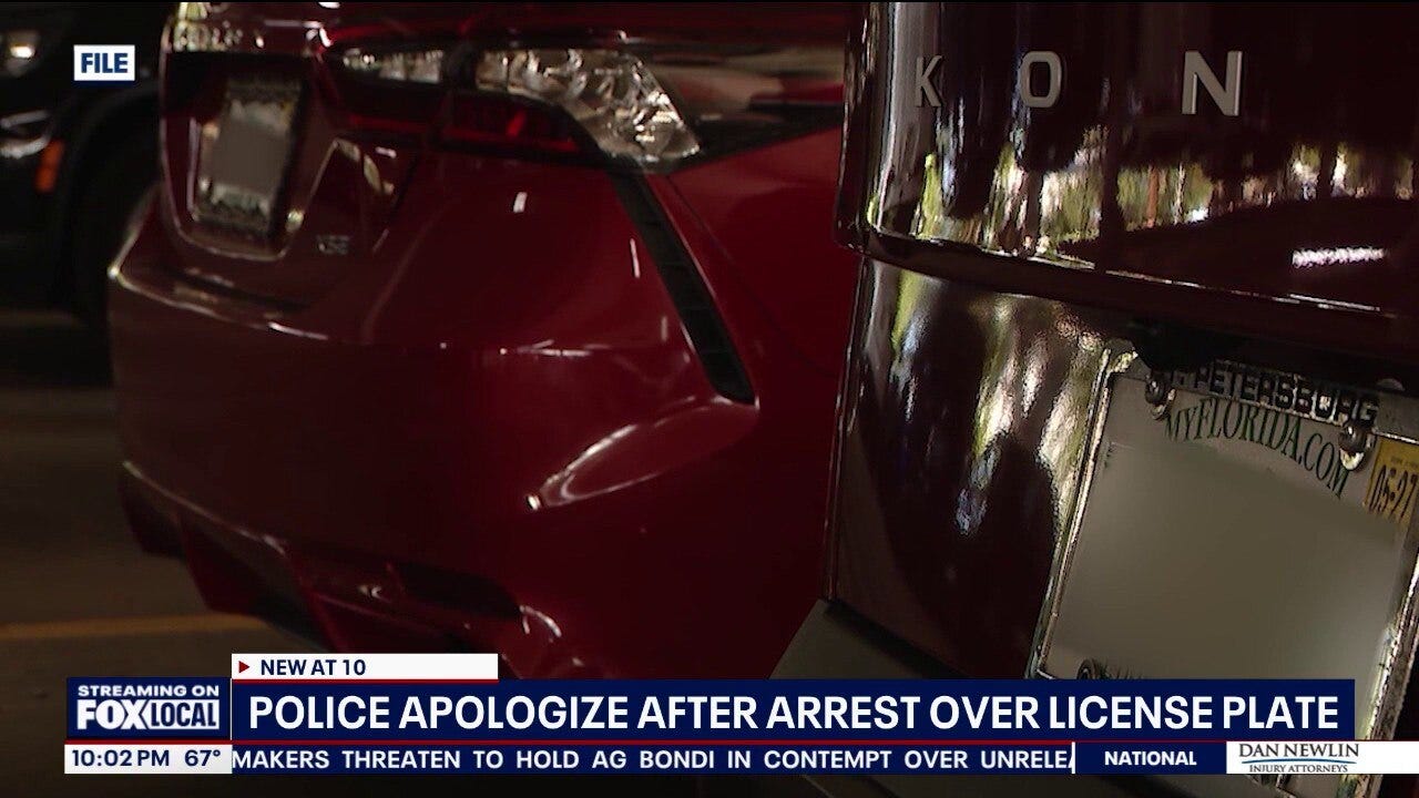 Police apologize after 'invalid' license plate arrest