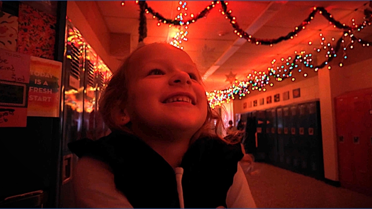 School custodian spends off days creating winter wonderland for students