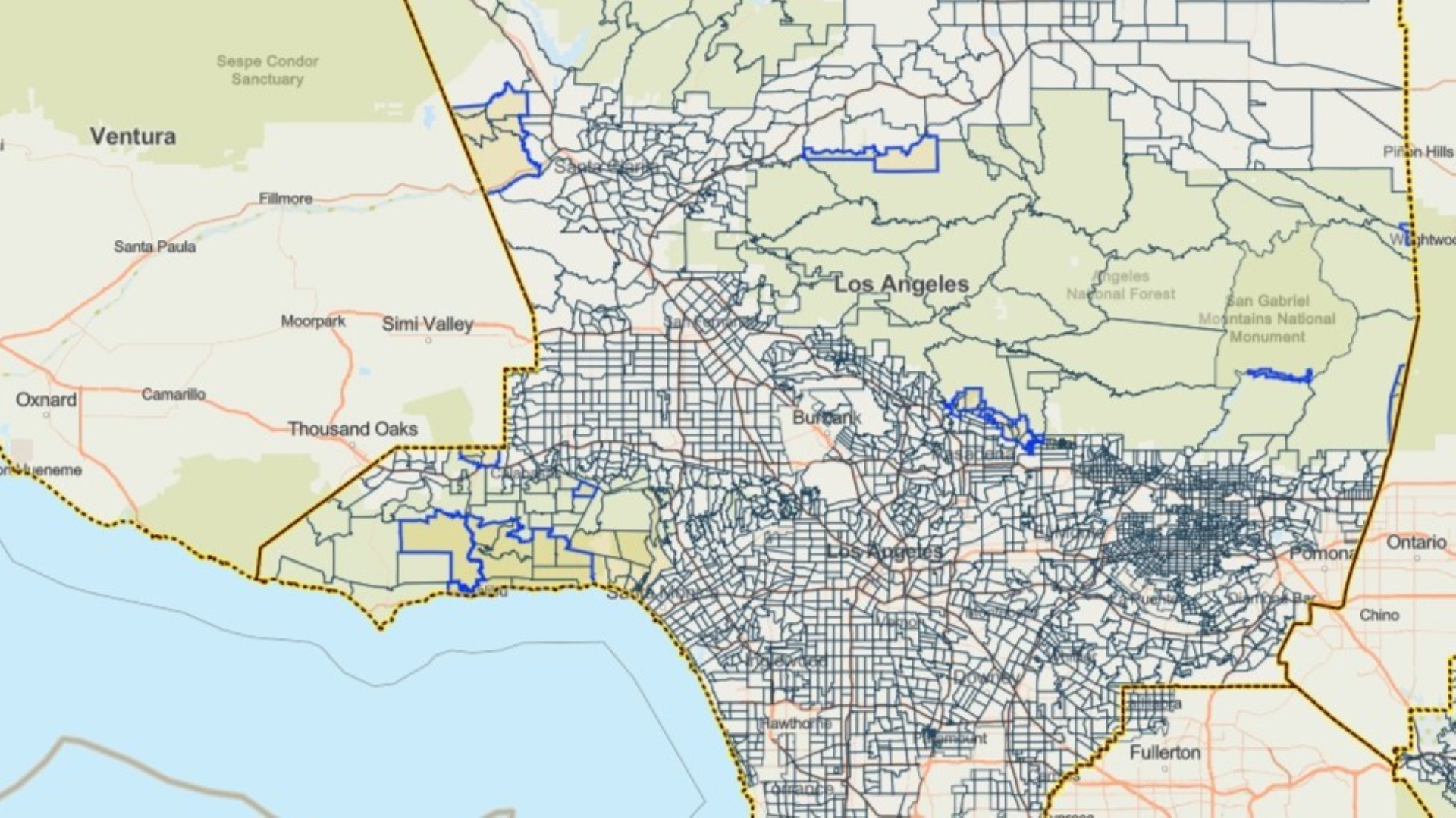 Map of evacuation warnings, orders for LA county due to storm