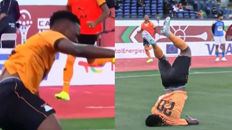 Video: Patson Daka's wild goal celebration nearly ends in injury during ...