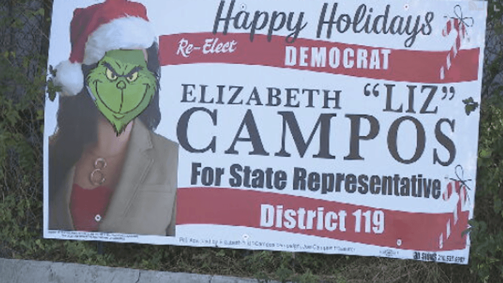 Campaign signs vandalized: State representatives condemn grinch-like ...