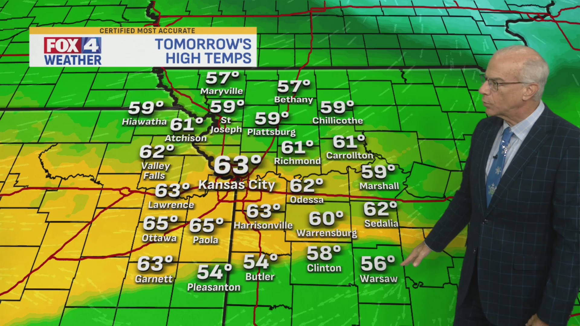 Monday evening forecast