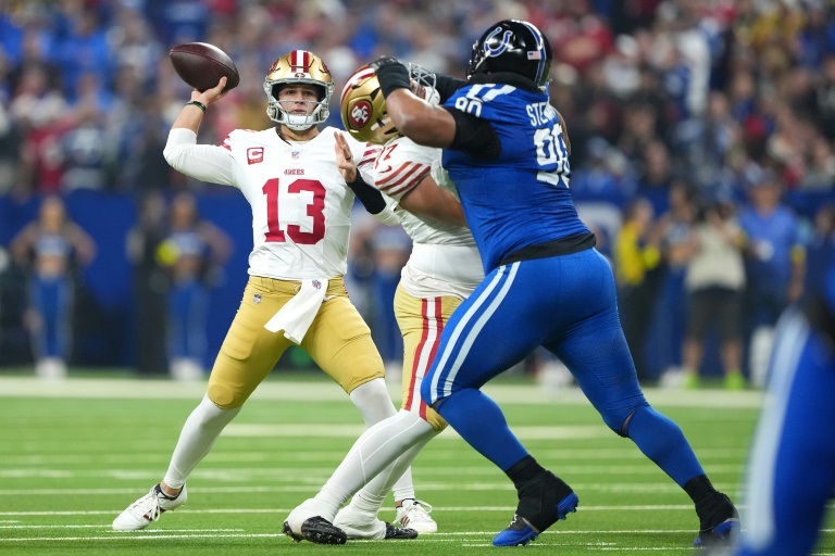 Purdy first 49er since Montana to throw five TDs as Colts beaten