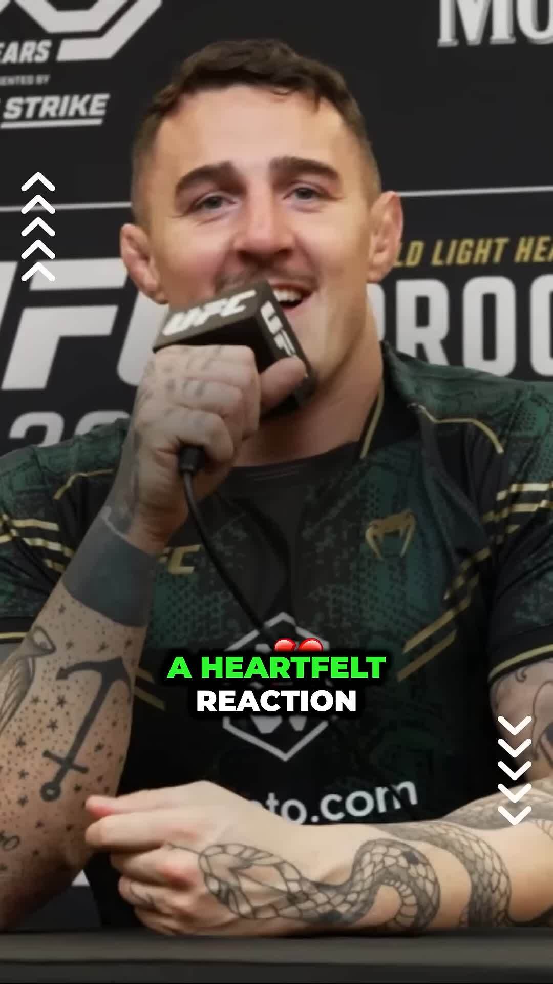 Tom Aspinall’s heartfelt reaction