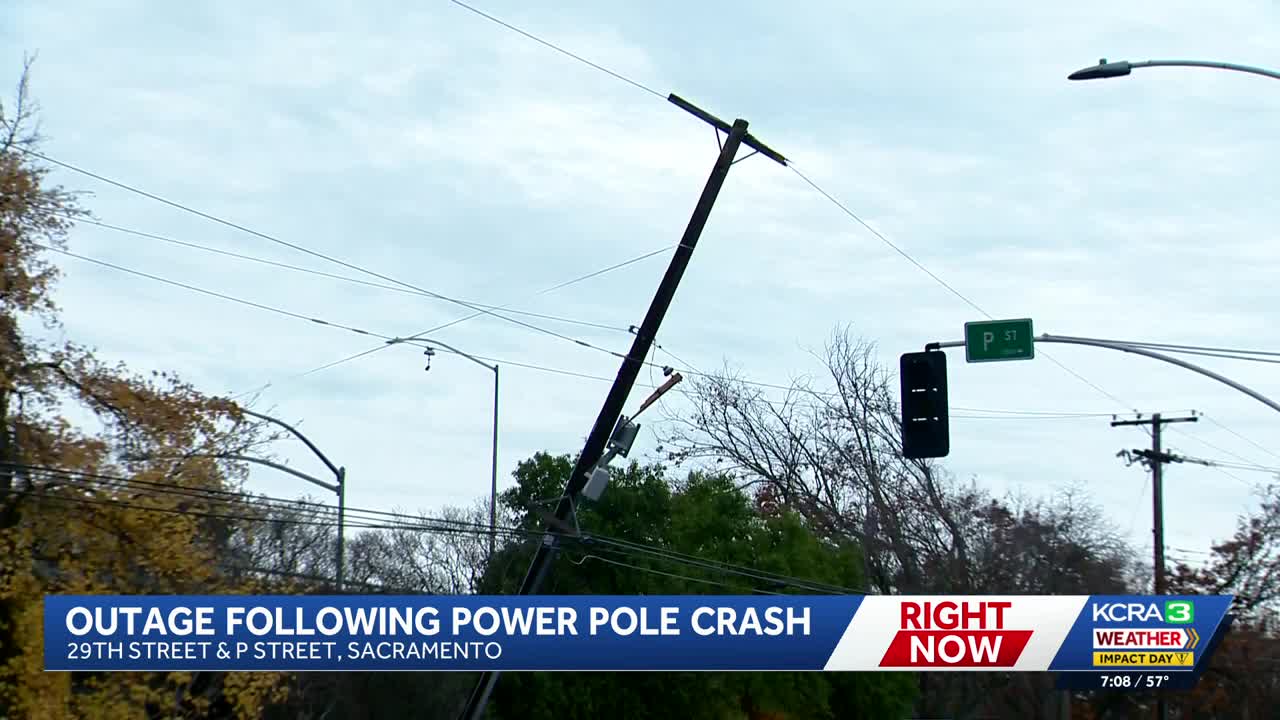 FedEx truck crashes into power pole in Midtown Sacramento; SMUD ...