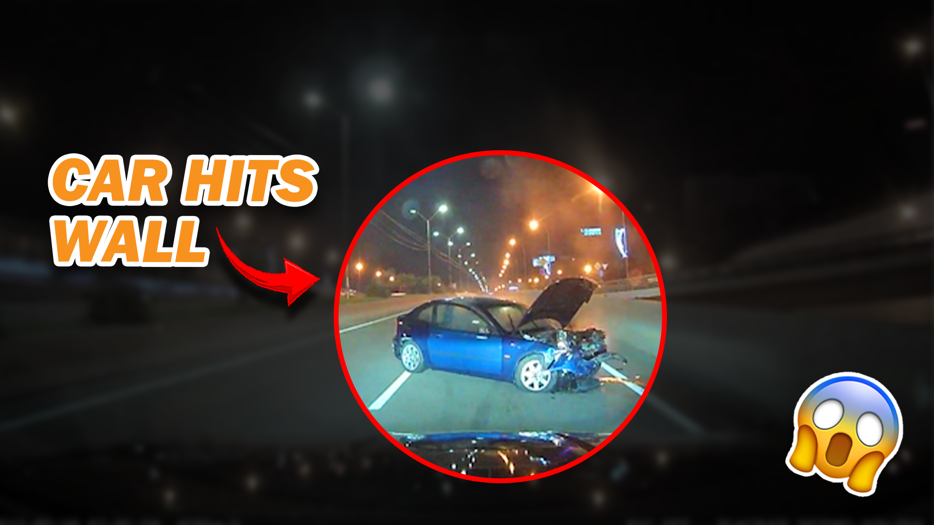 Unexpected crash caught on a dashcam