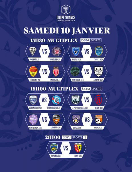 French Cup – dates and broadcast, the round of 32 set!