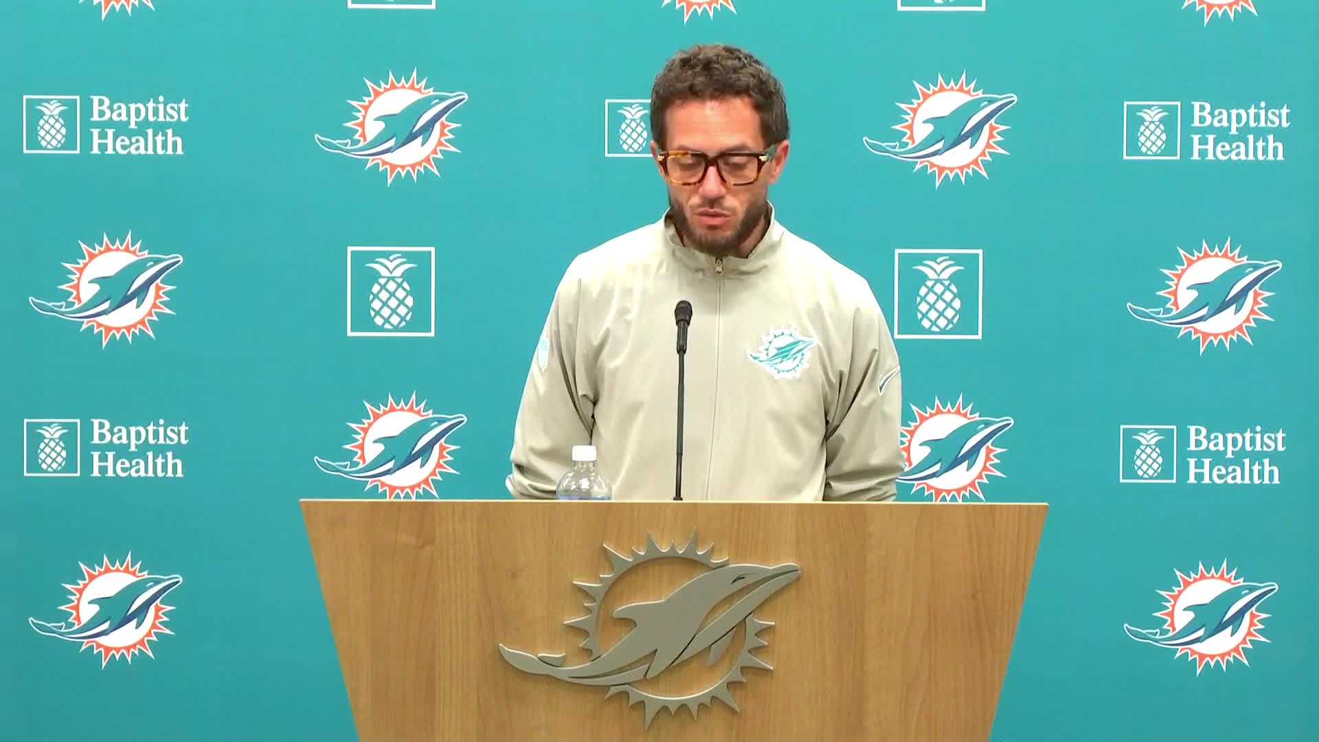 Mike McDaniel discusses Tagovailoa as third string on QB depth chart