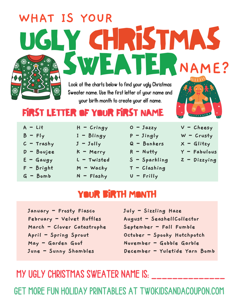 What’s your tacky persona? Try our ugly Christmas sweater name generator
