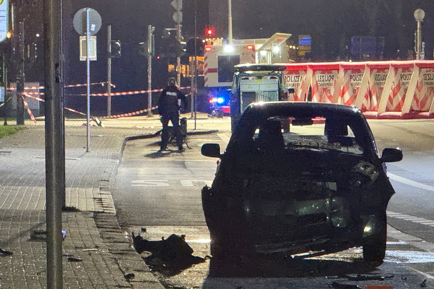 A car crashes into a bus stop in Germany and injures 3 people