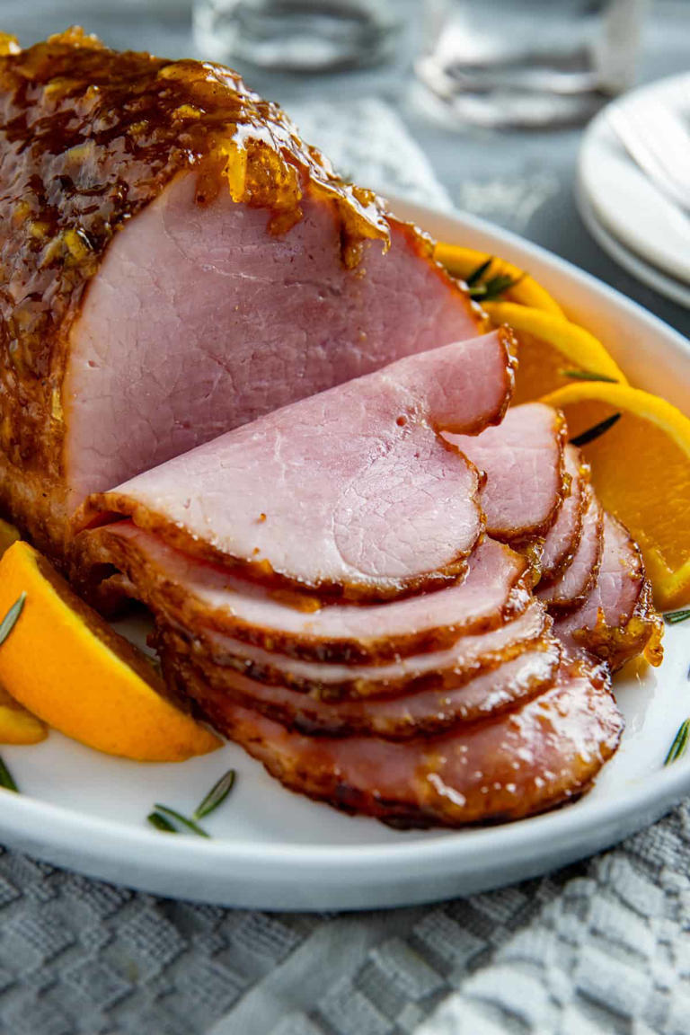 Easy marmalade glazed ham