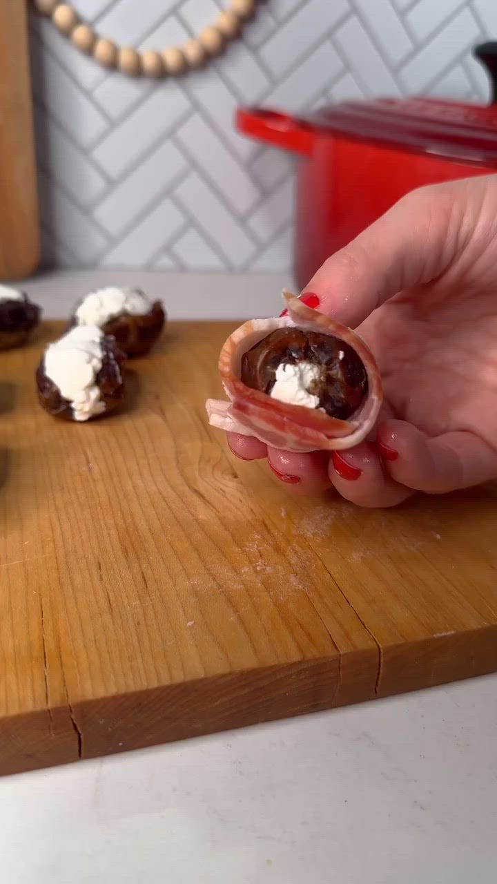 Bacon-wrapped dates