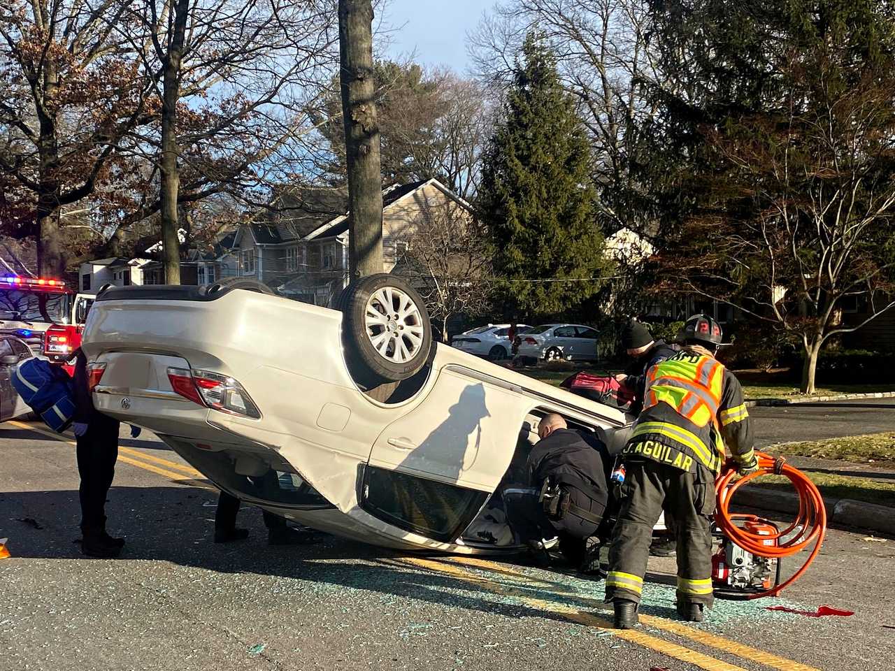 78-year-old Ridgewood driver flips car, extricated by firefighters near ...