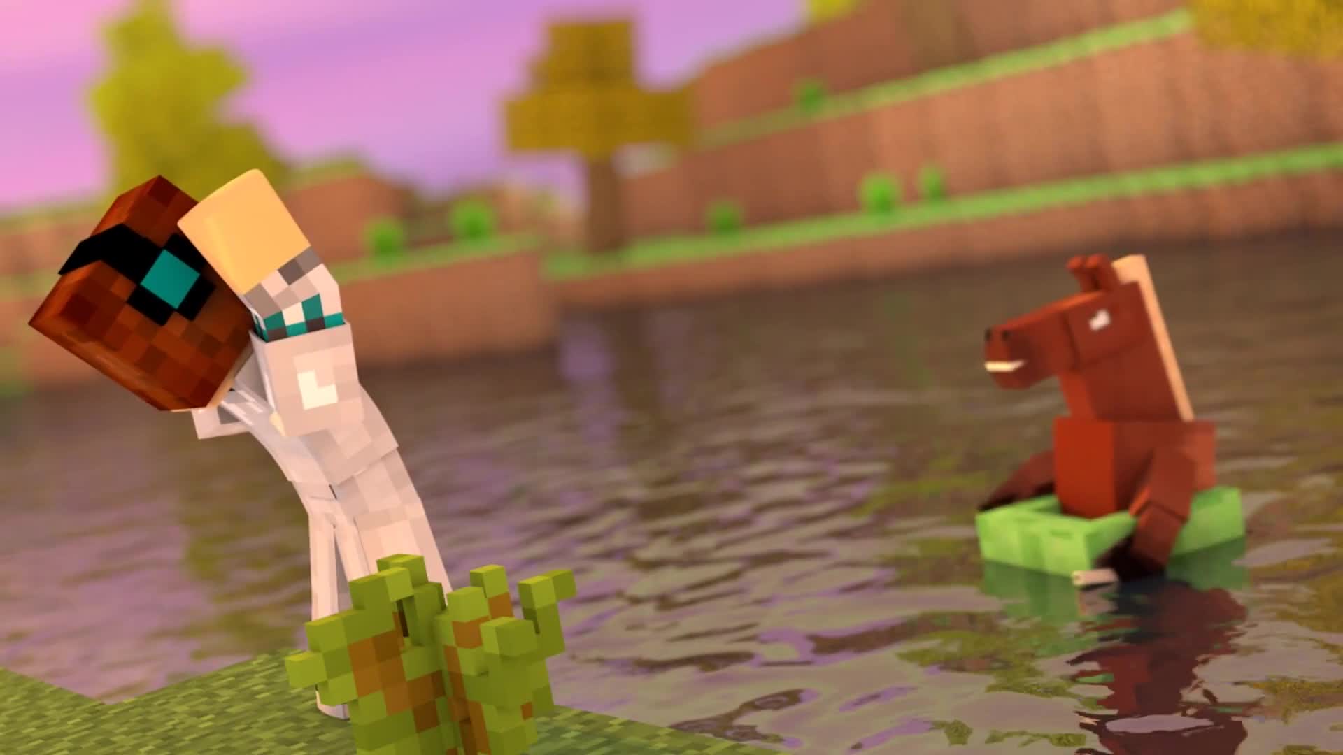 Minecraft animado #25: Meu cavalo! (Minecraft animation)