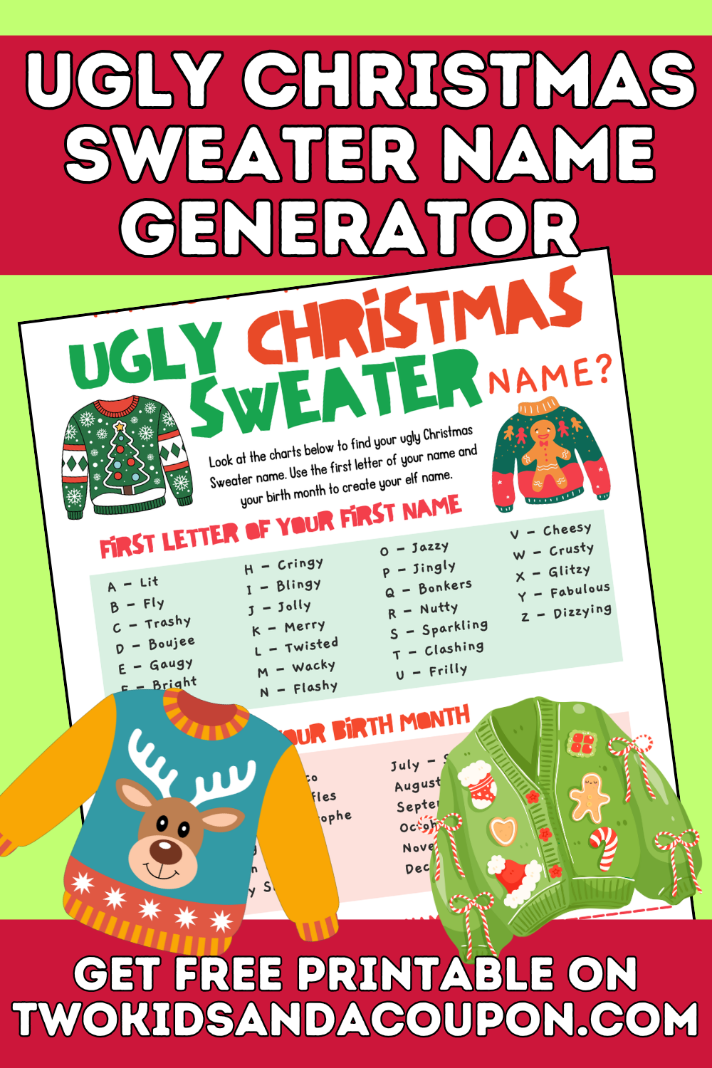 What’s your tacky persona? Try our ugly Christmas sweater name generator