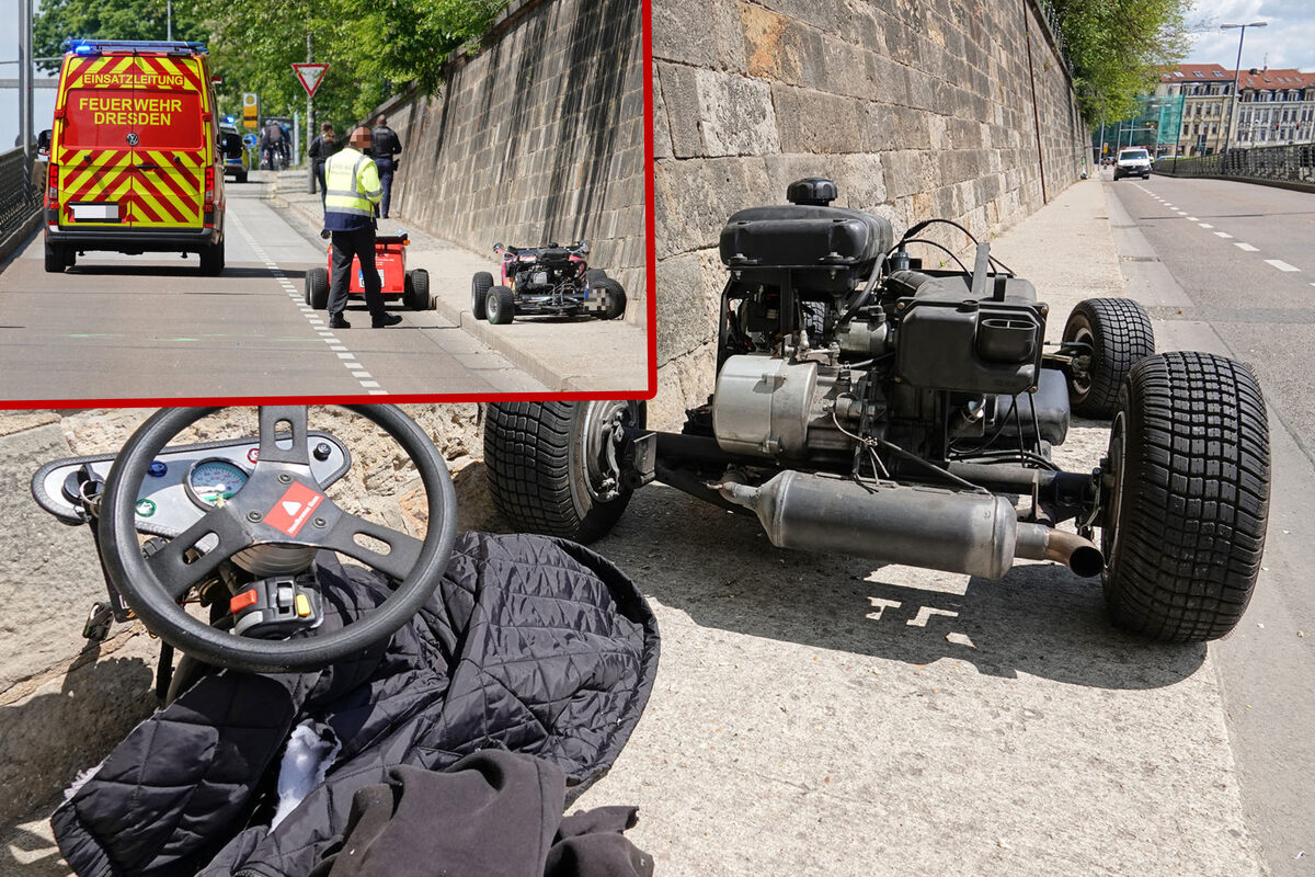 Hot-Rod-Crash in der Albertstadt: Fahrerin eingeklemmt und verletzt