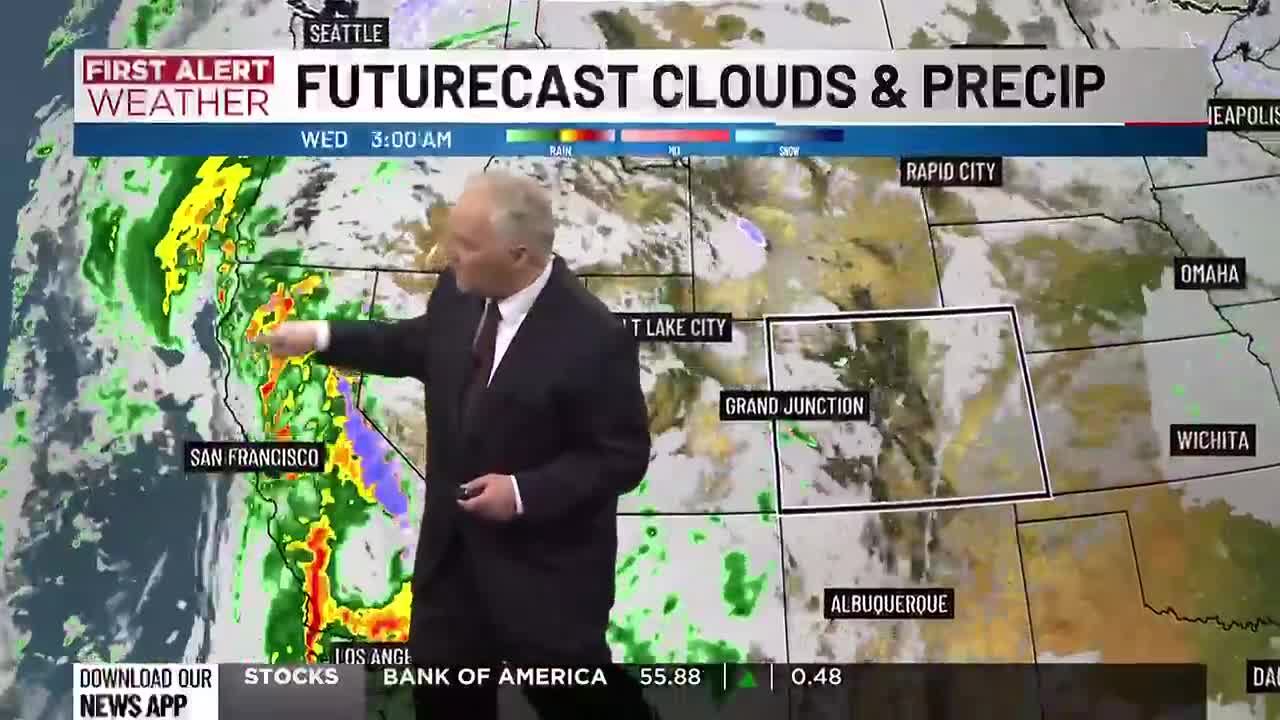 Rain on track to arrive Wednesday night