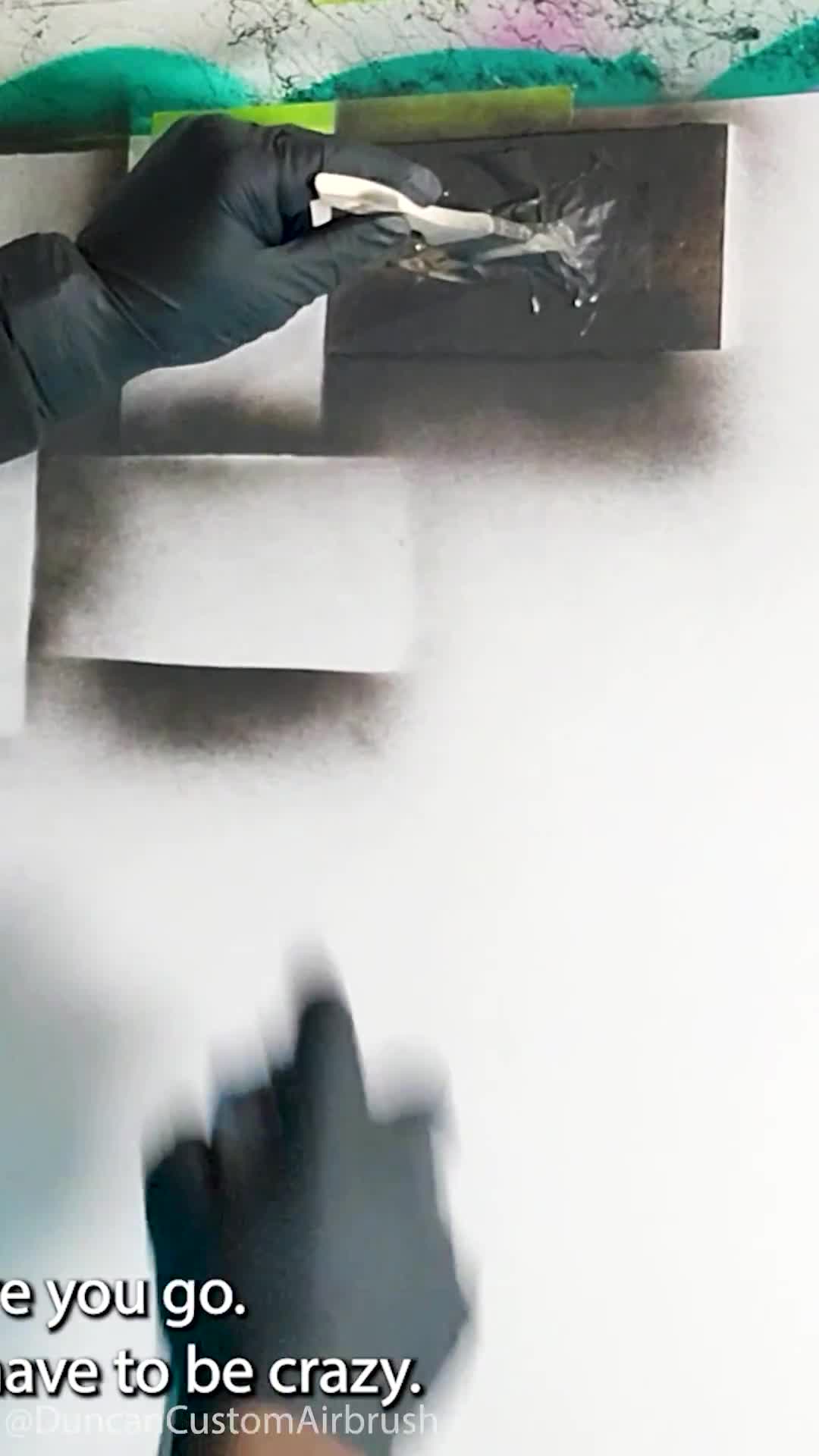 Insane spray paint and cardboard wall pattern trick!