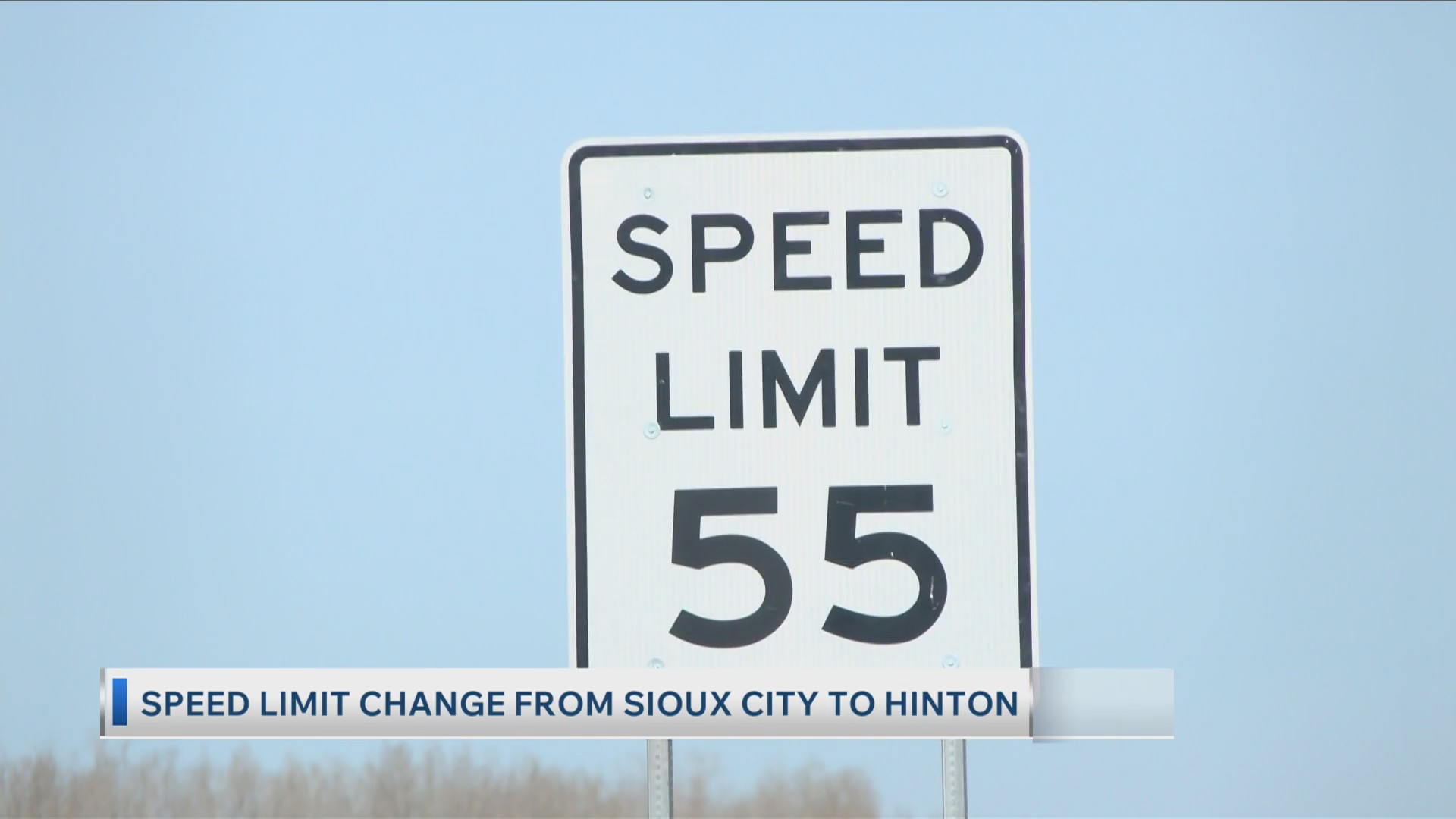 Speed limit change from Sioux City to Hinton