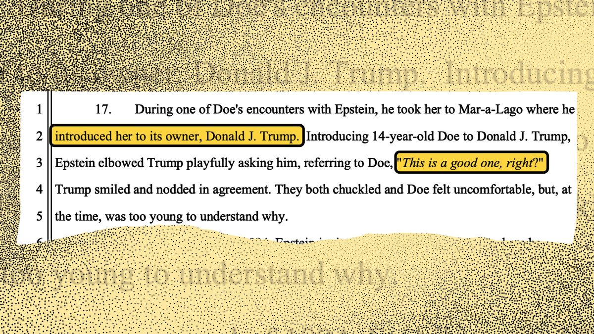 Epstein files screenshot linking Trump to 14-year-old girl needs context